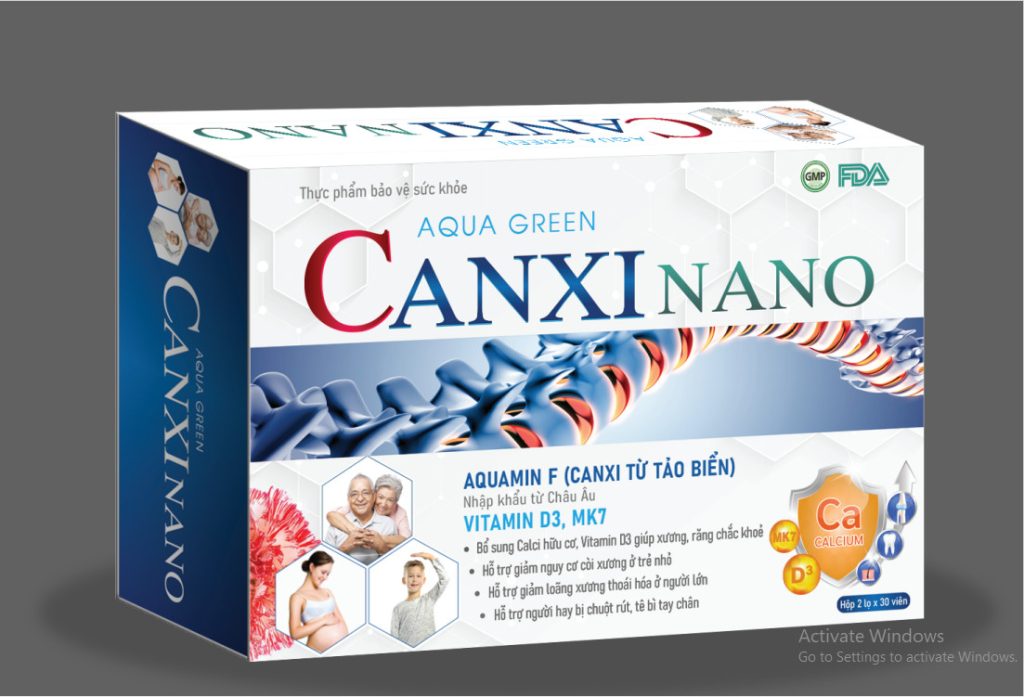 AQUA GREEN CANXI NANO (Lọ 60 viên) - GREENMAX