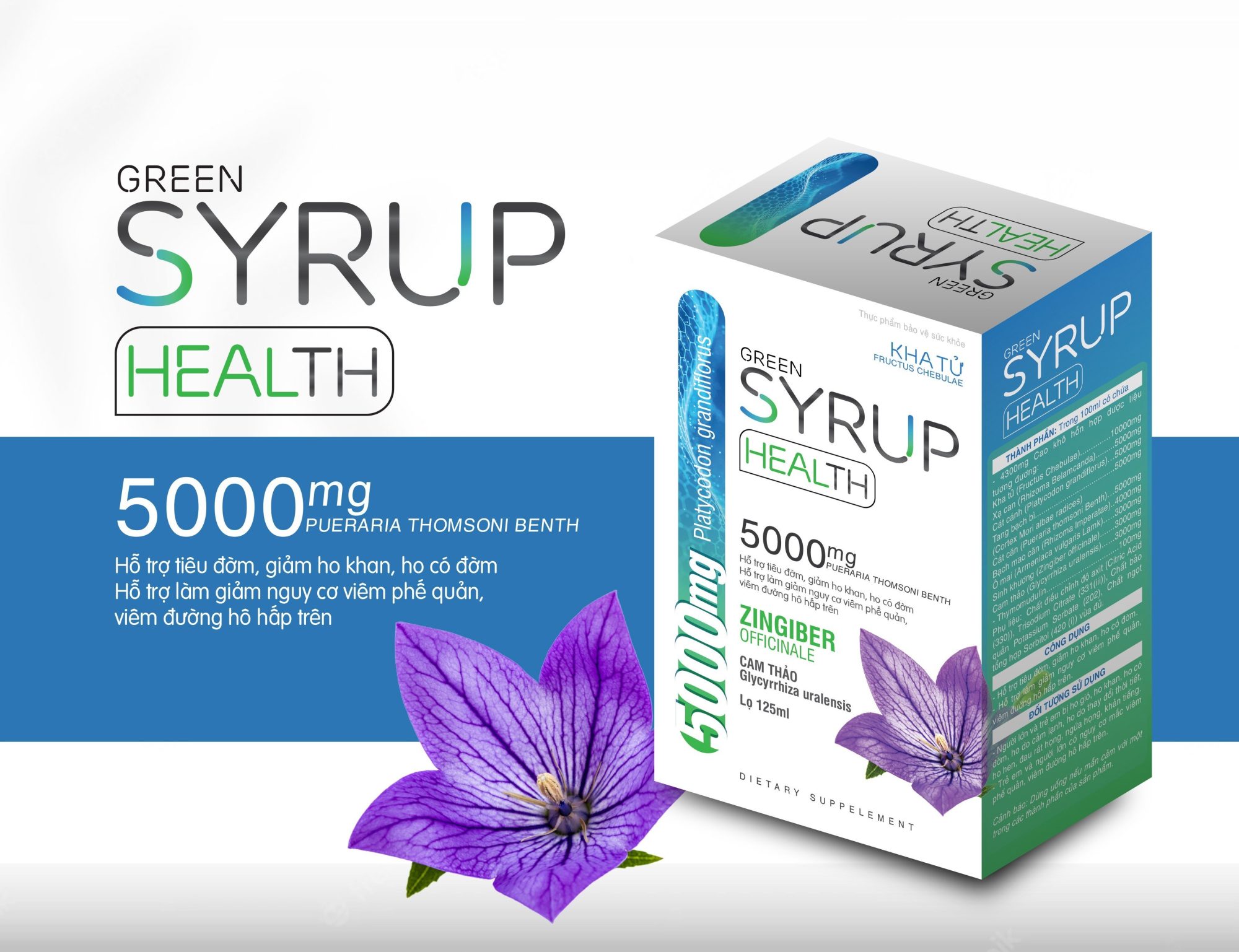 GREEN SYRUP HEALTH 125 ml (Hoa tím) - GREENMAX