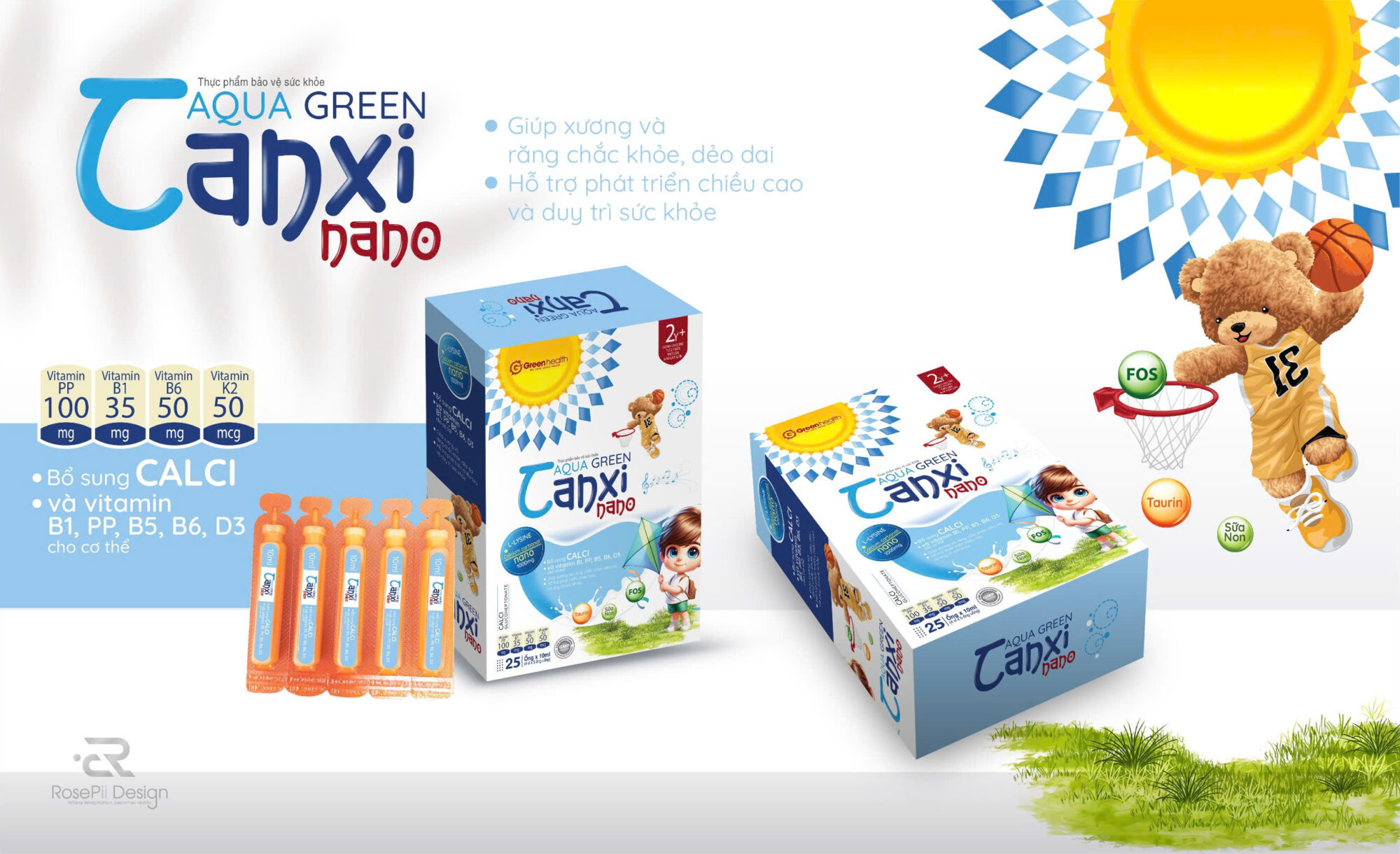 AQUA GREEN CANXI NANO 25 ỐNG - GREENMAX